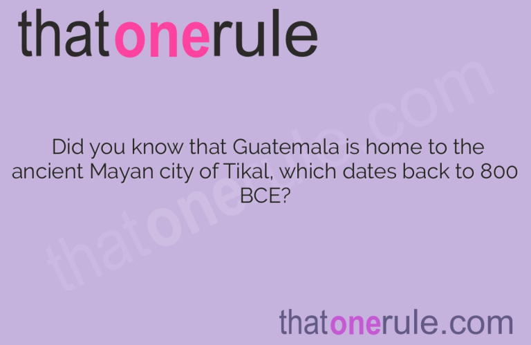 Discover Fascinating Facts About Guatemala: From Its Breathtaking ...
