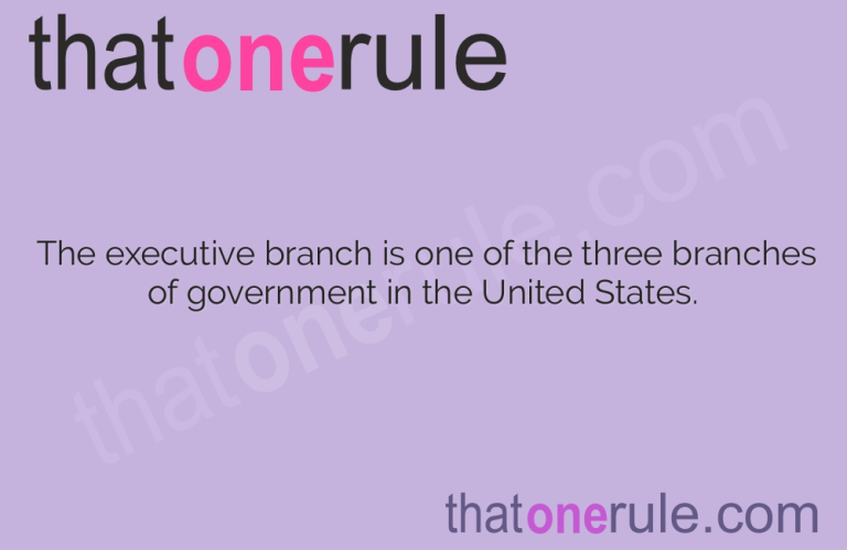 Exploring Executive Branch Facts: Everything You Need to Know